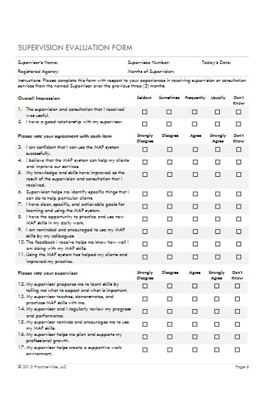 FREE 50+ Supervisor Evaluation Forms Download – How to Create Guide, Tips