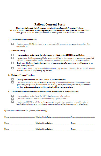 FREE 50+ Patient Consent Forms Download – How to Create Guide, Tips