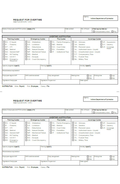 FREE 50+ Overtime Request Forms Download – How to Create Guide, Tips