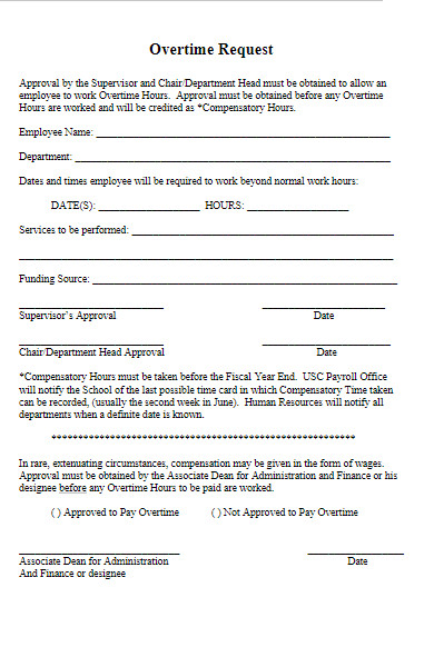 FREE 50+ Overtime Request Forms Download – How to Create Guide, Tips