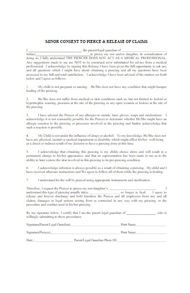 FREE 30+ Piercing Consent Forms Download – How to Create Guide, Tips