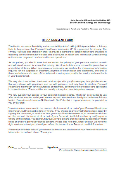 FREE 50+ HIPAA Consent Forms Download – How to Create Guide, Tips
