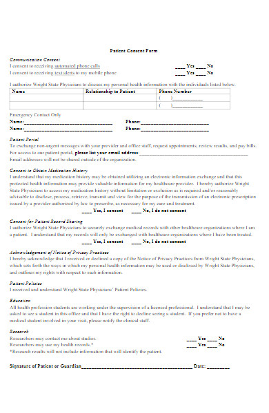 FREE 50+ Patient Consent Forms Download – How to Create Guide, Tips