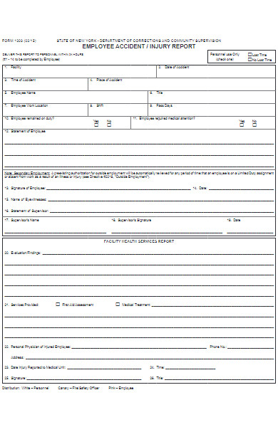 FREE 35+ Employee Accident Report Forms in PDF