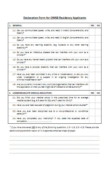 FREE 40+ Residency Declaration Forms Download – How to Create Guide, Tips