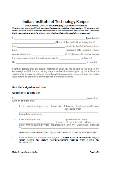 FREE 25+ Guardian Declaration Forms Download – How to Create Guide, Tips