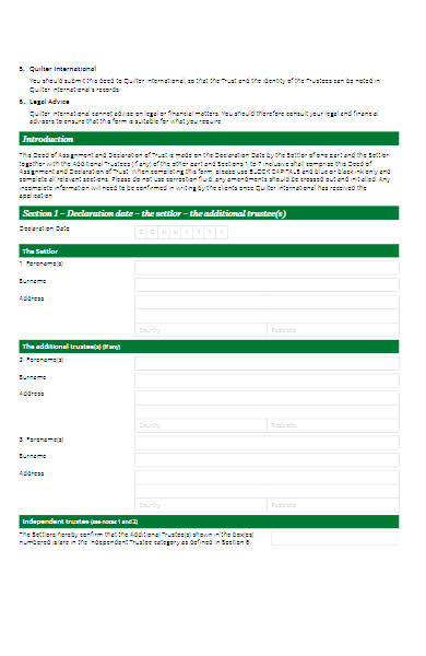 FREE 30+ Trust Declaration Forms in PDF