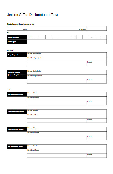 FREE 30+ Trust Declaration Forms in PDF