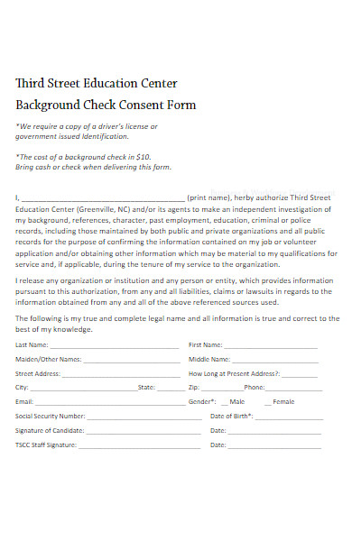 FREE 50+ Background Check Consent Forms Download – How to Create Guide ...