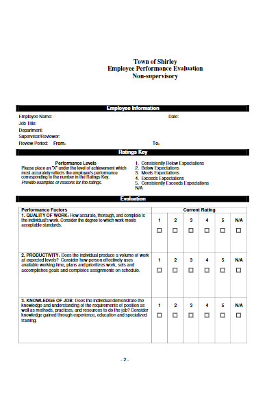 FREE 50+ Supervisor Evaluation Forms Download – How to Create Guide, Tips