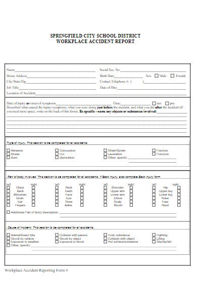FREE 35+ Employee Accident Report Forms in PDF
