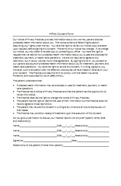 FREE 50+ HIPAA Consent Forms Download – How to Create Guide, Tips