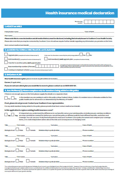 FREE 50+ Medical Declaration Forms Download – How to Create Guide, Tips
