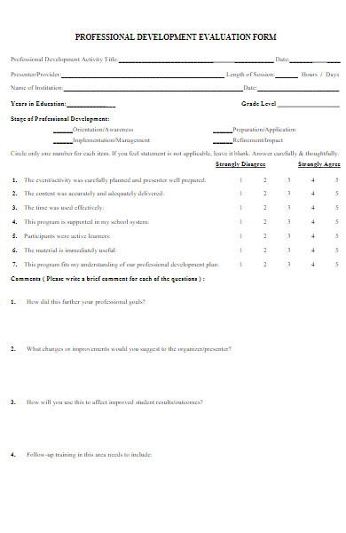 FREE 20+ Individual Evaluation Forms Download – How to Create Guide, Tips