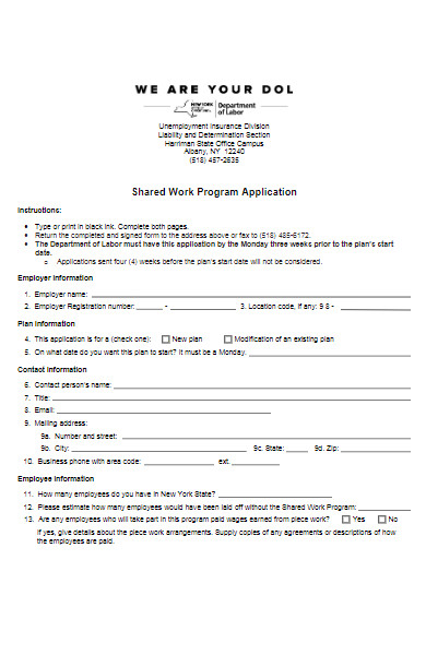 FREE 8+ Labor Application Forms in PDF