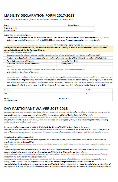 FREE 30+ Participant Declaration Forms Download – How to Create Guide, Tips