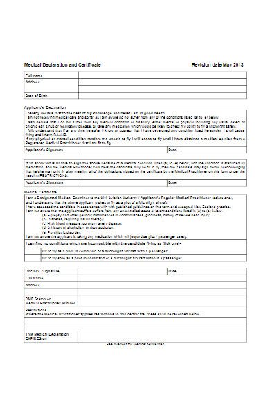 FREE 50+ Medical Declaration Forms Download – How to Create Guide, Tips