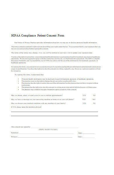 FREE 50+ HIPAA Consent Forms Download – How to Create Guide, Tips