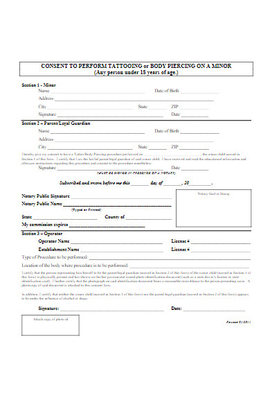 FREE 30+ Piercing Consent Forms Download – How to Create Guide, Tips