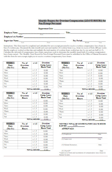 FREE 50+ Overtime Request Forms Download – How to Create Guide, Tips