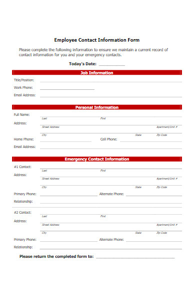FREE 20+ New Employee Details Forms Download – How to Create Guide, Tips