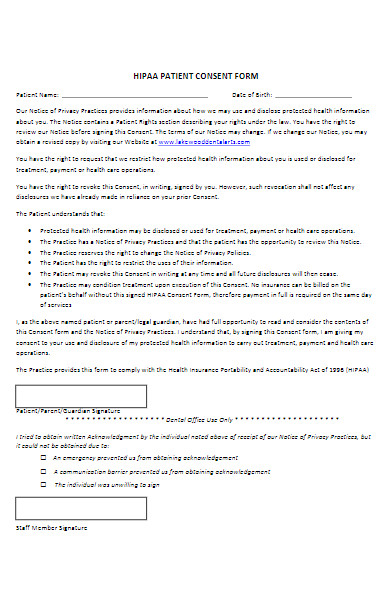 FREE 50+ HIPAA Consent Forms Download – How to Create Guide, Tips