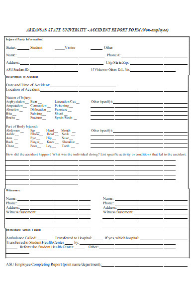 FREE 35+ Employee Accident Report Forms in PDF