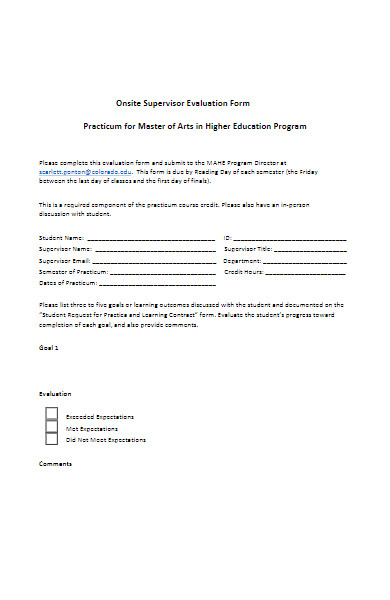 FREE 50+ Supervisor Evaluation Forms Download – How to Create Guide, Tips