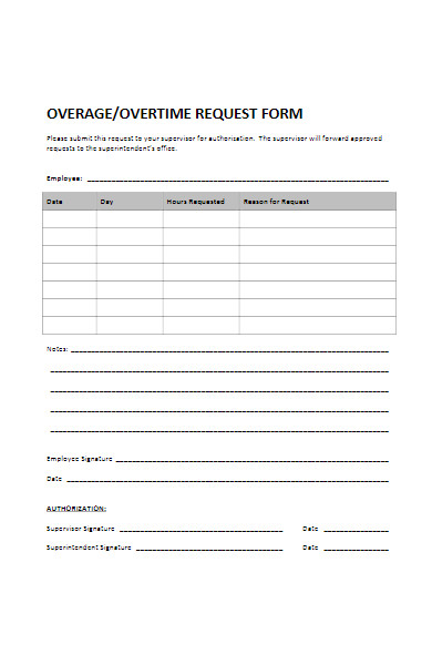 FREE 50+ Overtime Request Forms Download – How to Create Guide, Tips