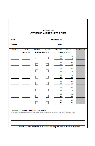 FREE 50+ Overtime Request Forms Download – How to Create Guide, Tips