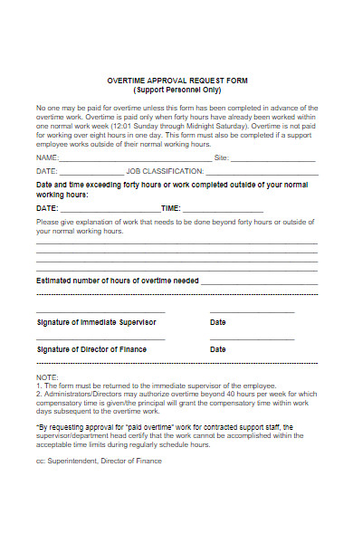 FREE 50+ Overtime Request Forms Download – How to Create Guide, Tips