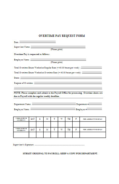 FREE 50+ Overtime Request Forms Download – How to Create Guide, Tips