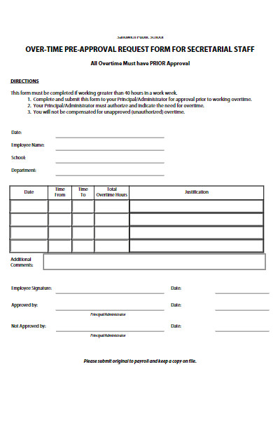 FREE 50+ Overtime Request Forms Download – How to Create Guide, Tips