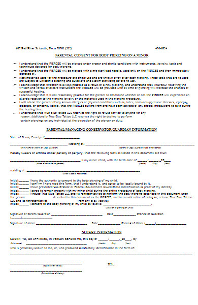 FREE 30+ Piercing Consent Forms Download – How to Create Guide, Tips