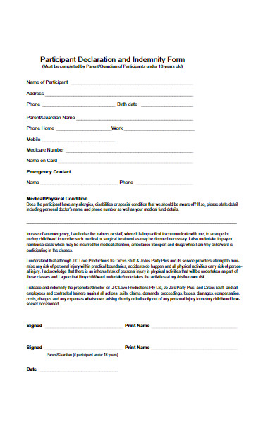 FREE 30+ Participant Declaration Forms Download – How to Create Guide, Tips