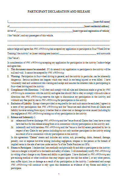 FREE 30+ Participant Declaration Forms Download – How to Create Guide, Tips