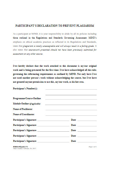 FREE 30+ Participant Declaration Forms Download – How to Create Guide, Tips