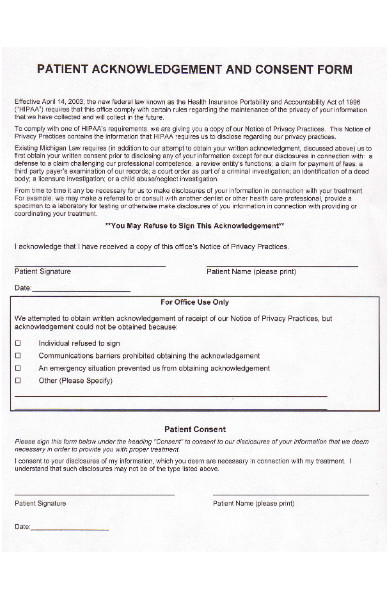 FREE 50+ Patient Consent Forms Download – How to Create Guide, Tips