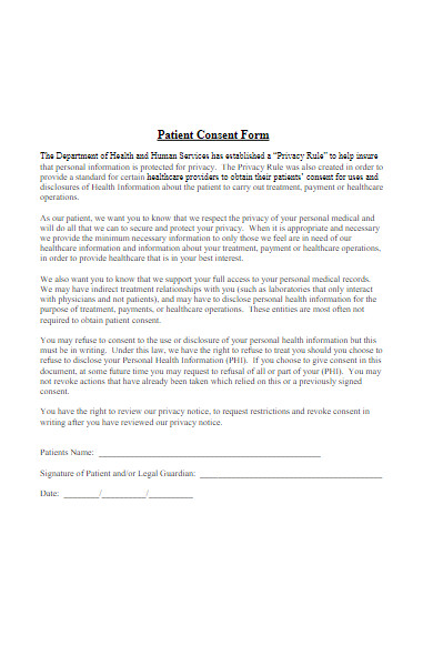 FREE 50+ Patient Consent Forms Download – How to Create Guide, Tips