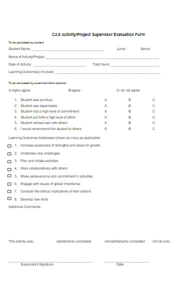FREE 50+ Supervisor Evaluation Forms Download – How to Create Guide, Tips