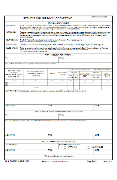 FREE 50+ Overtime Request Forms Download – How to Create Guide, Tips