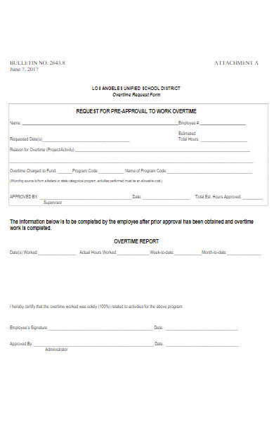 FREE 50+ Overtime Request Forms Download – How to Create Guide, Tips