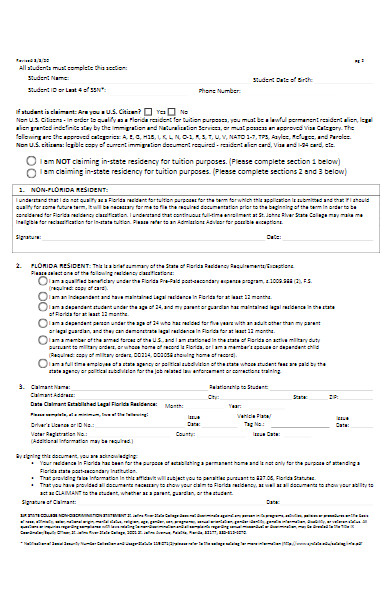 FREE 40+ Residency Declaration Forms Download – How to Create Guide, Tips