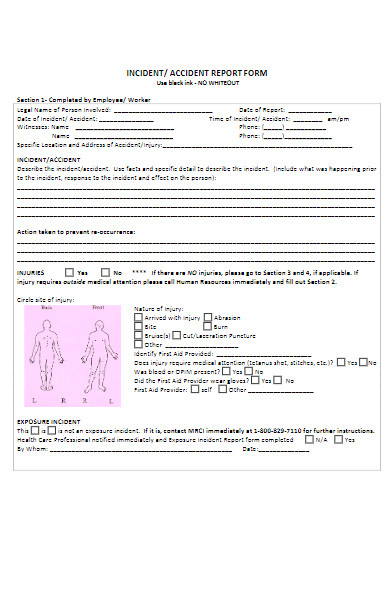 FREE 35+ Employee Accident Report Forms in PDF