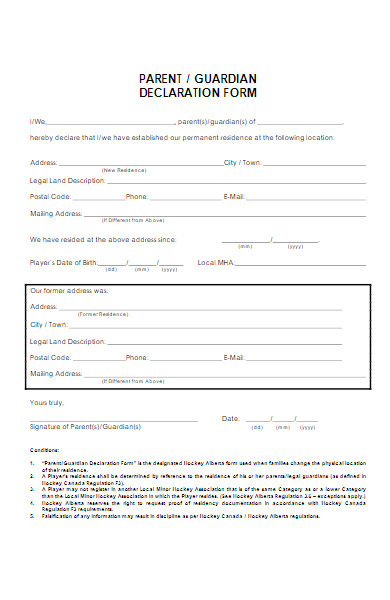 FREE 25+ Guardian Declaration Forms Download – How to Create Guide, Tips