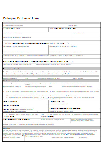 FREE 30+ Participant Declaration Forms Download – How to Create Guide, Tips