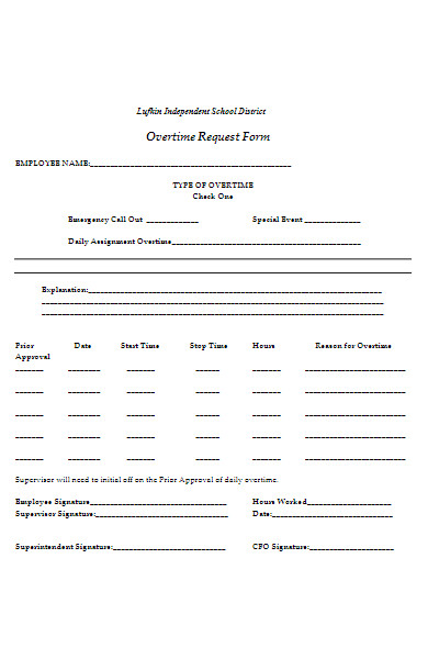 FREE 50+ Overtime Request Forms Download – How to Create Guide, Tips