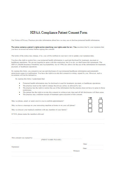 FREE 50+ HIPAA Consent Forms Download – How to Create Guide, Tips