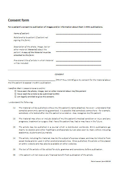 FREE 50+ Patient Consent Forms Download – How to Create Guide, Tips
