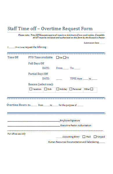 FREE 50+ Overtime Request Forms Download – How to Create Guide, Tips